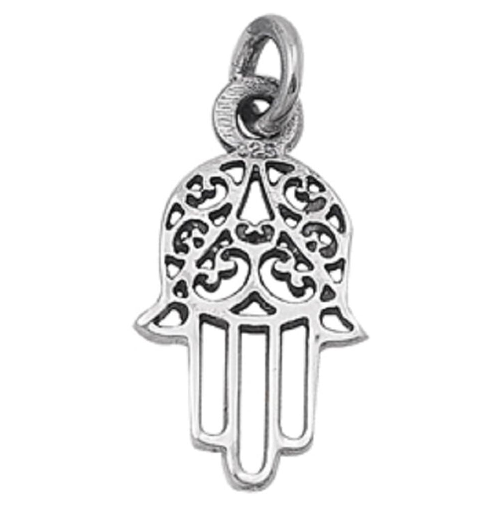 Sterling Silver Filigree Hand Of God Pendant - Walmart.com
