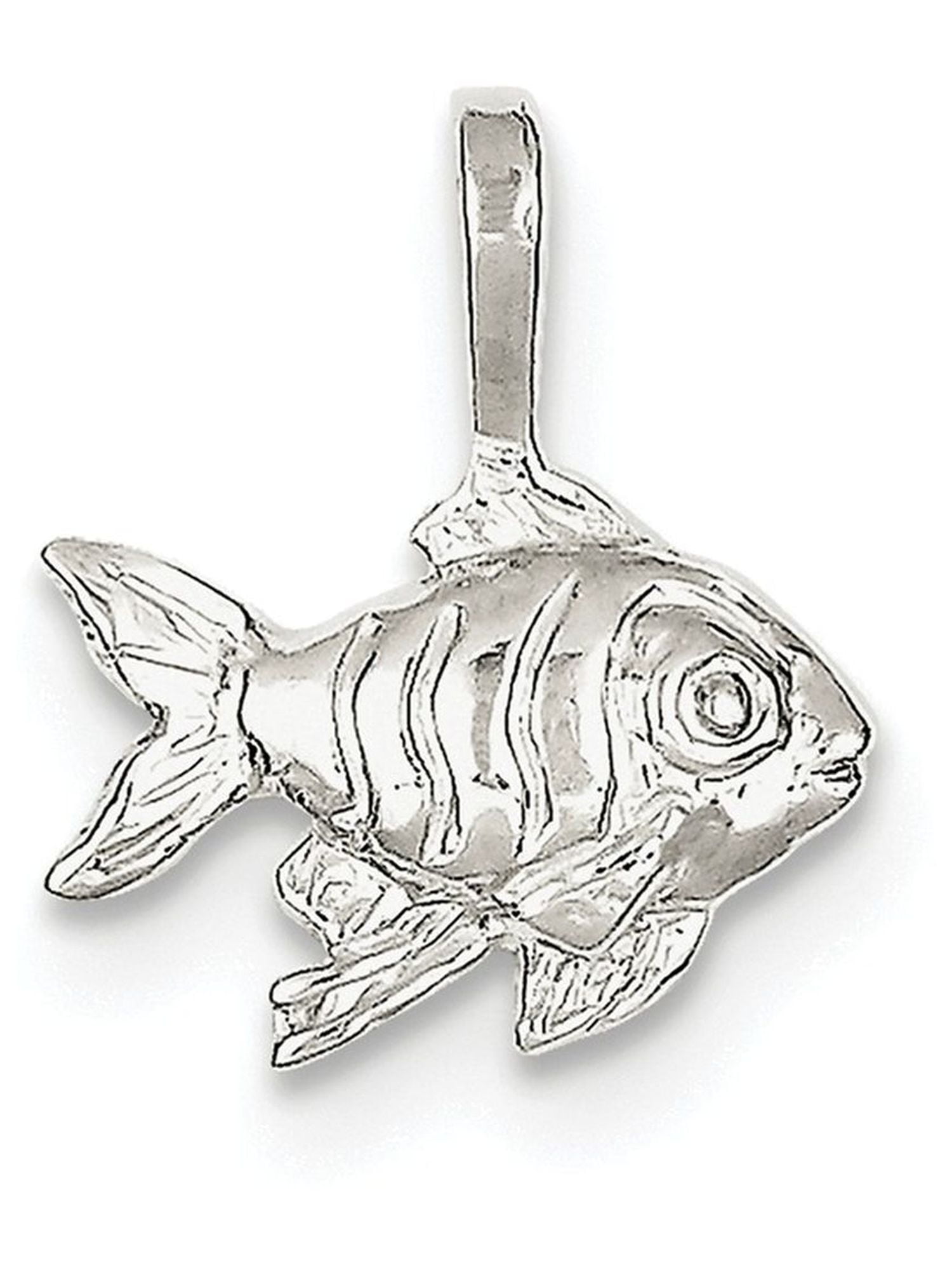 Sterling Silver Fish Charm QC980 - Walmart.com