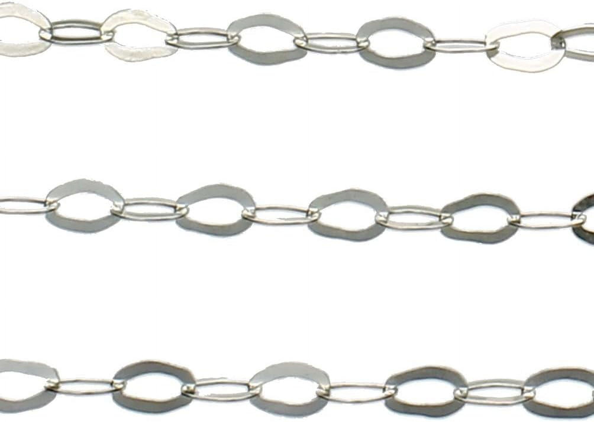 Sterling Silver Flat Oval Chain 3X4mm Italy, Unfinished Bulk 5 Feet ...