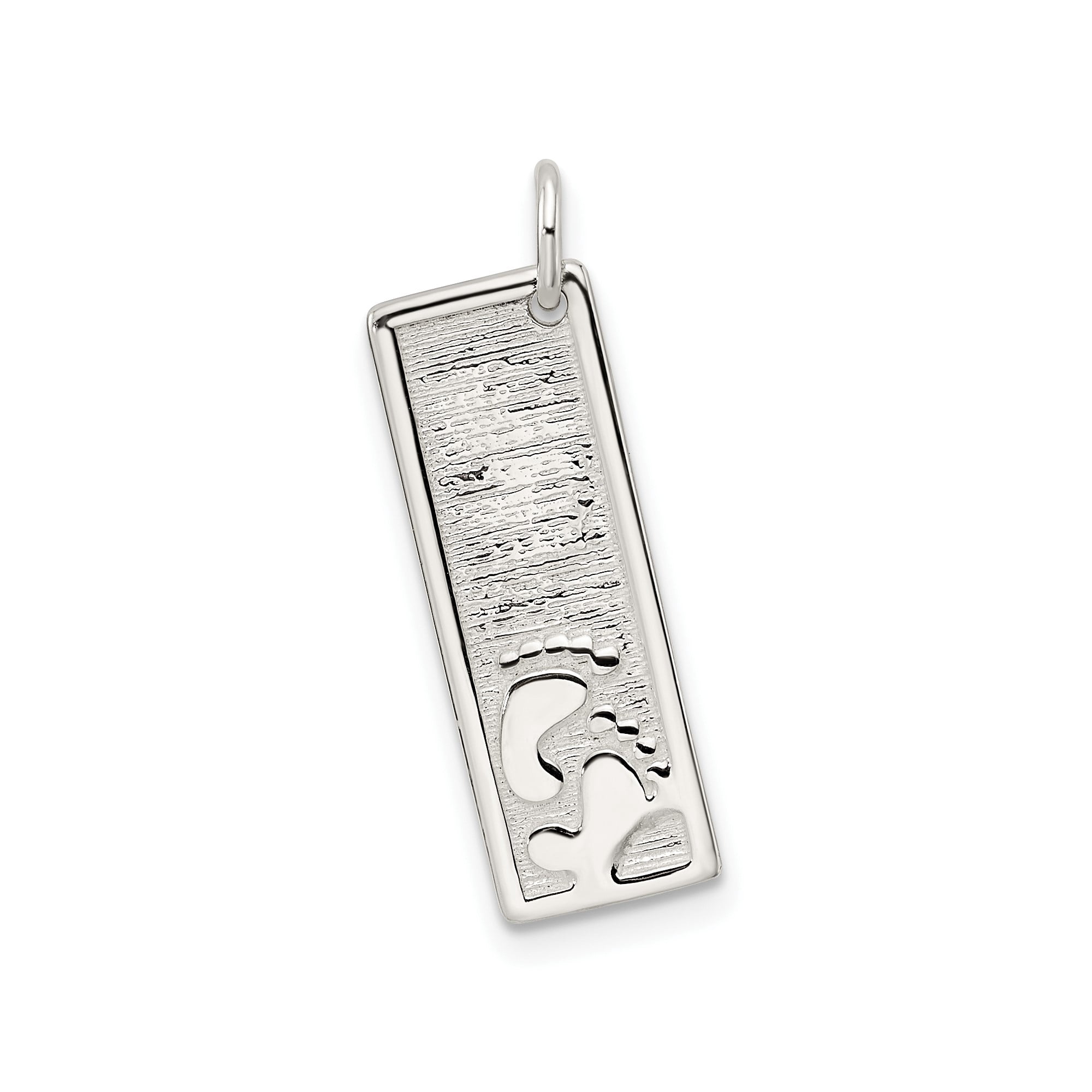 Sterling Silver Footprints Pendant Necklace for Women or Unisex ...
