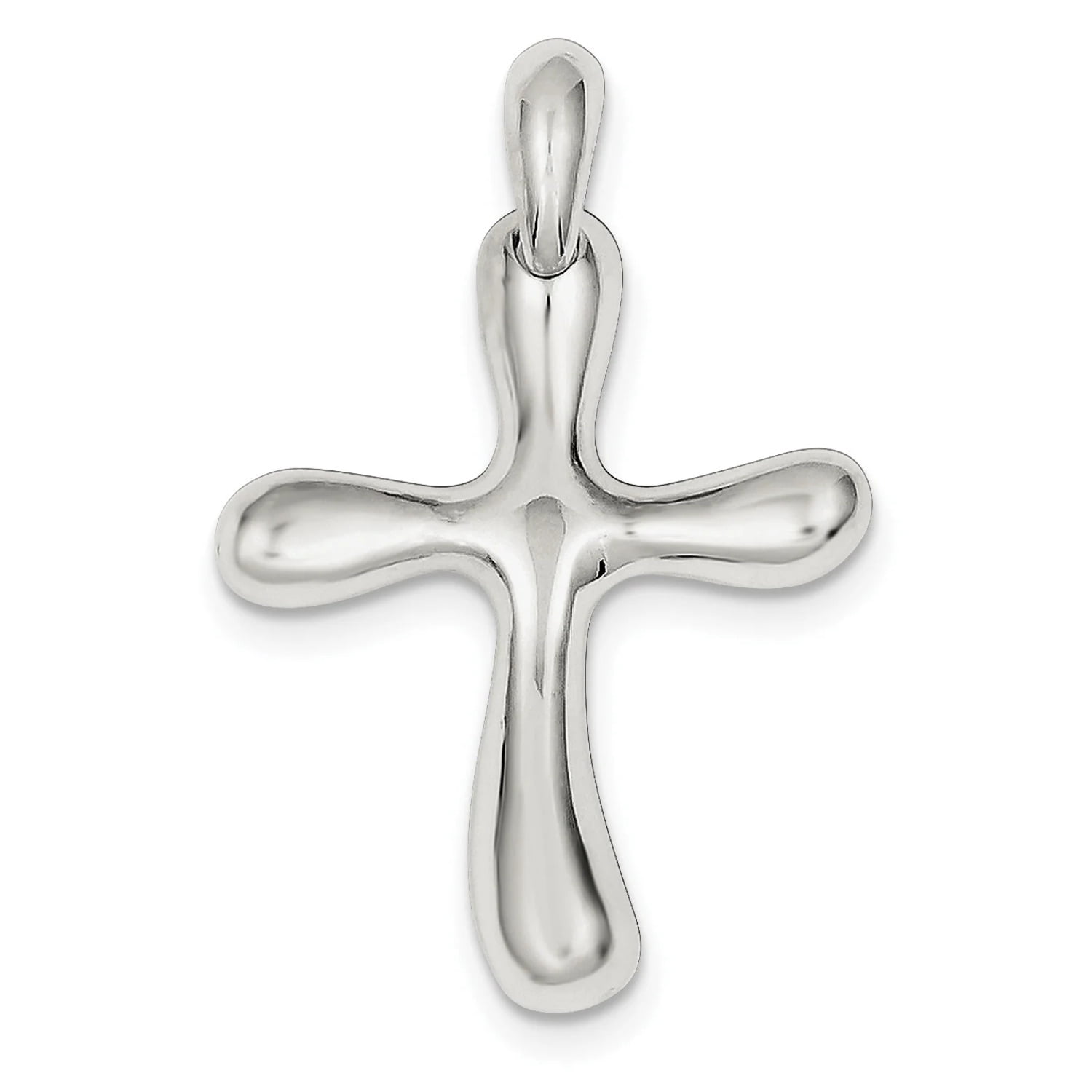 Sterling Silver Freeform Cross Pendant QC2889 - Walmart Business Supplies