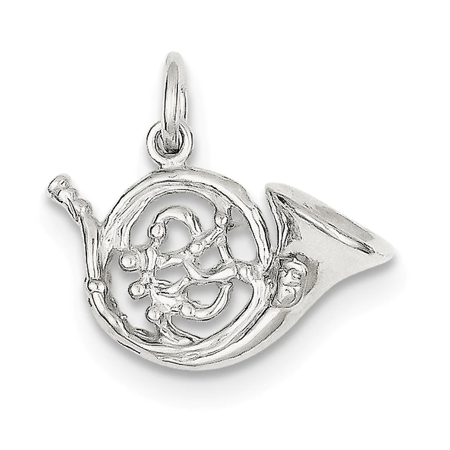Sterling Silver French Horn Charm QC779 - Walmart.com