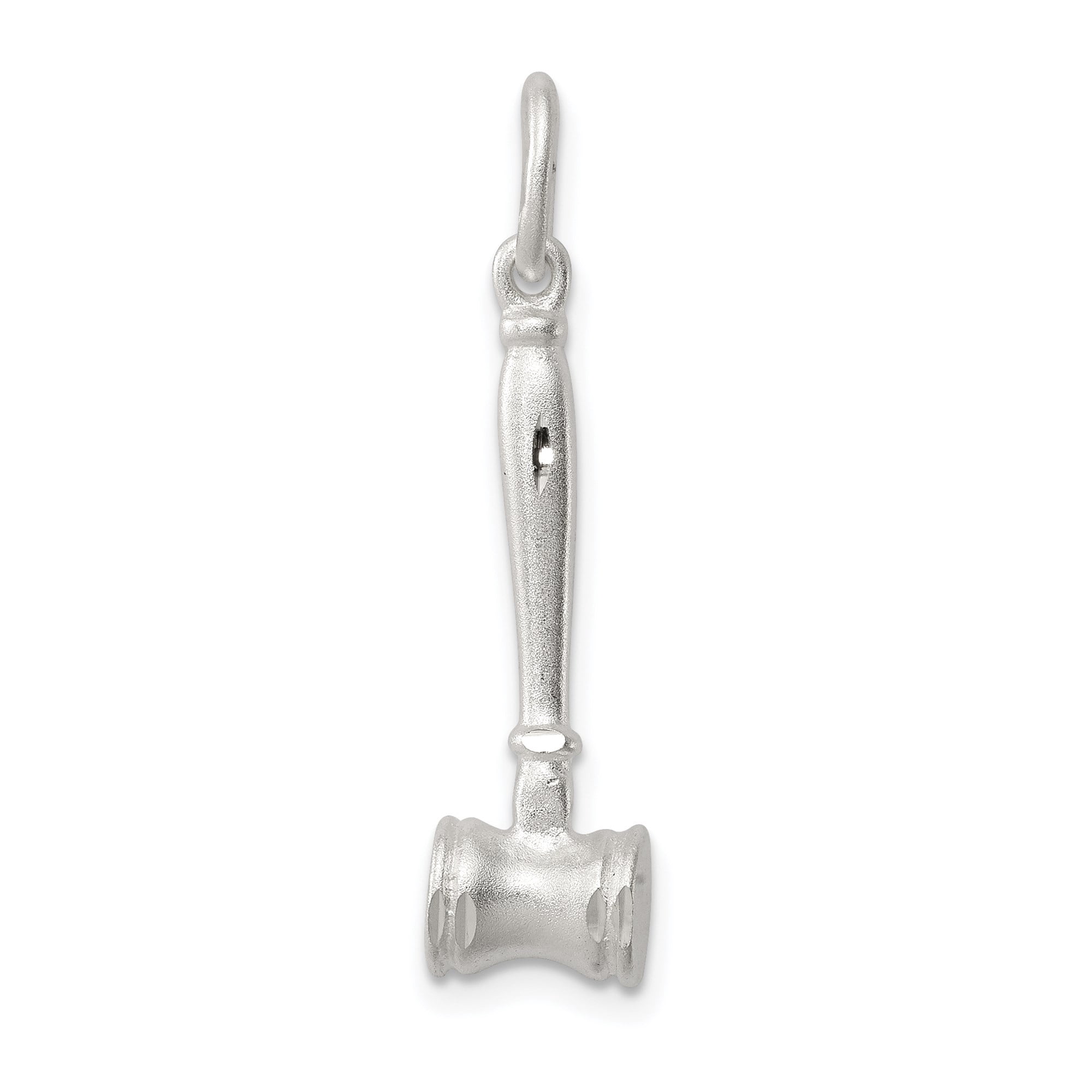 Sterling Silver Gavel Pendant Necklace for Women or Unisex, Mini Judge ...