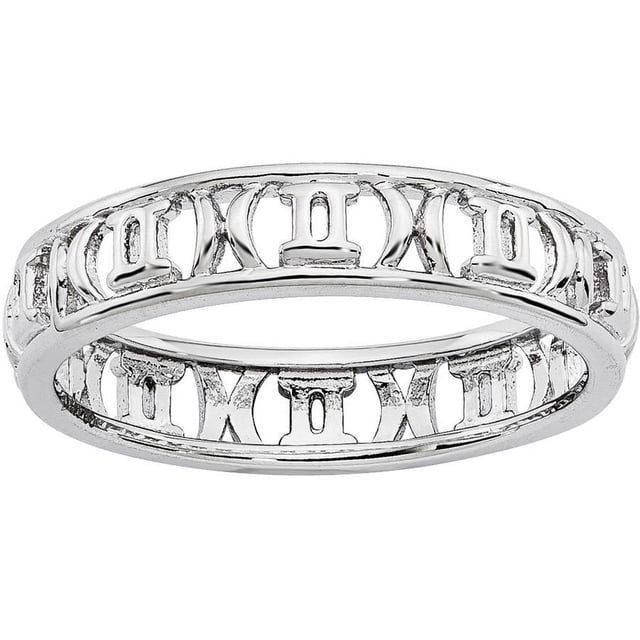 Sterling Silver Gemini Zodiac Ring - Walmart.com