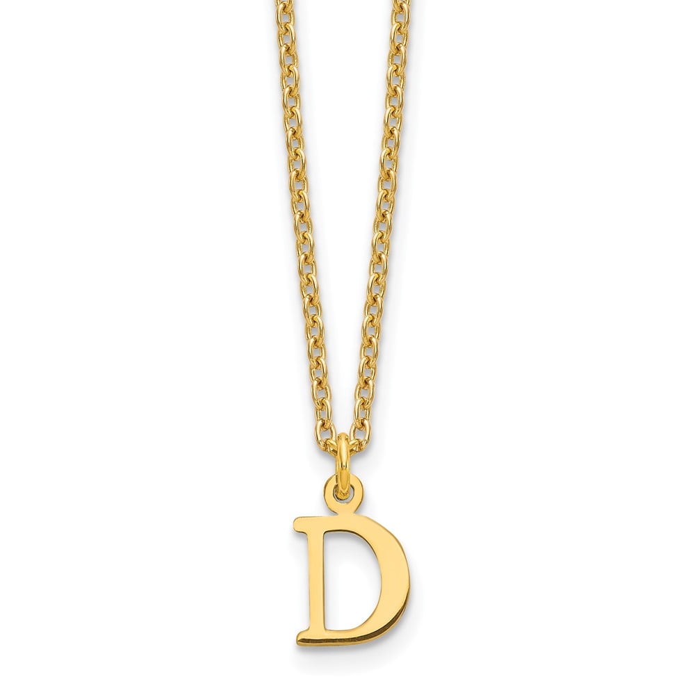 Sterling Silver Gold-plated Cutout Letter D Initial Necklace - Walmart.com