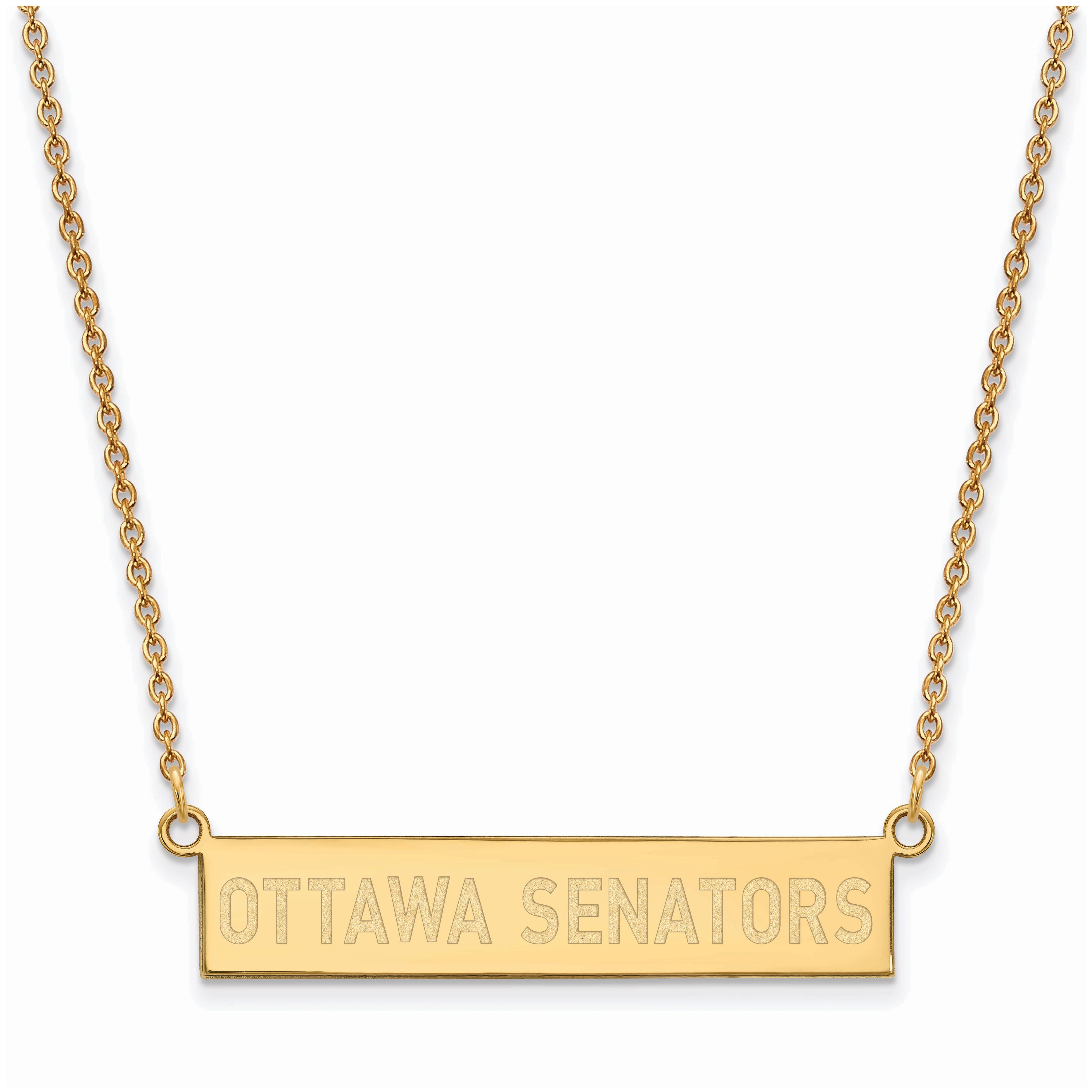 Women's Ottawa Senators Gold Plated Small Bar Necklace - Walmart.com
