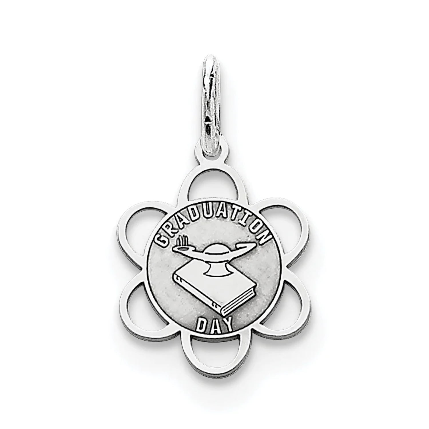 Sterling Silver Graduation Day Disc Charm QC2415 - Walmart.com