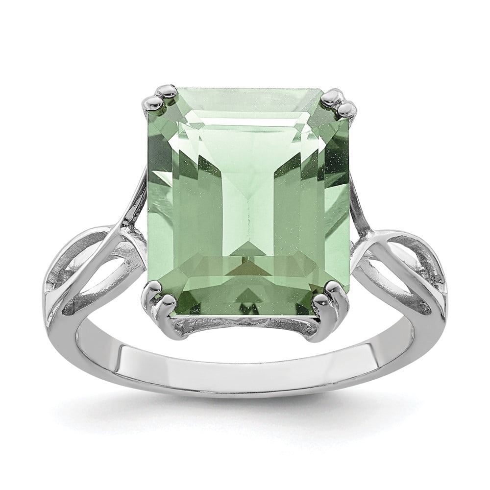 Sterling Silver Green Quartz Ring. Gem Wt- 5.4ct - Walmart.com
