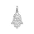 Sterling Silver Hamsa Pendant with Filigree Design, Religious Hand ...