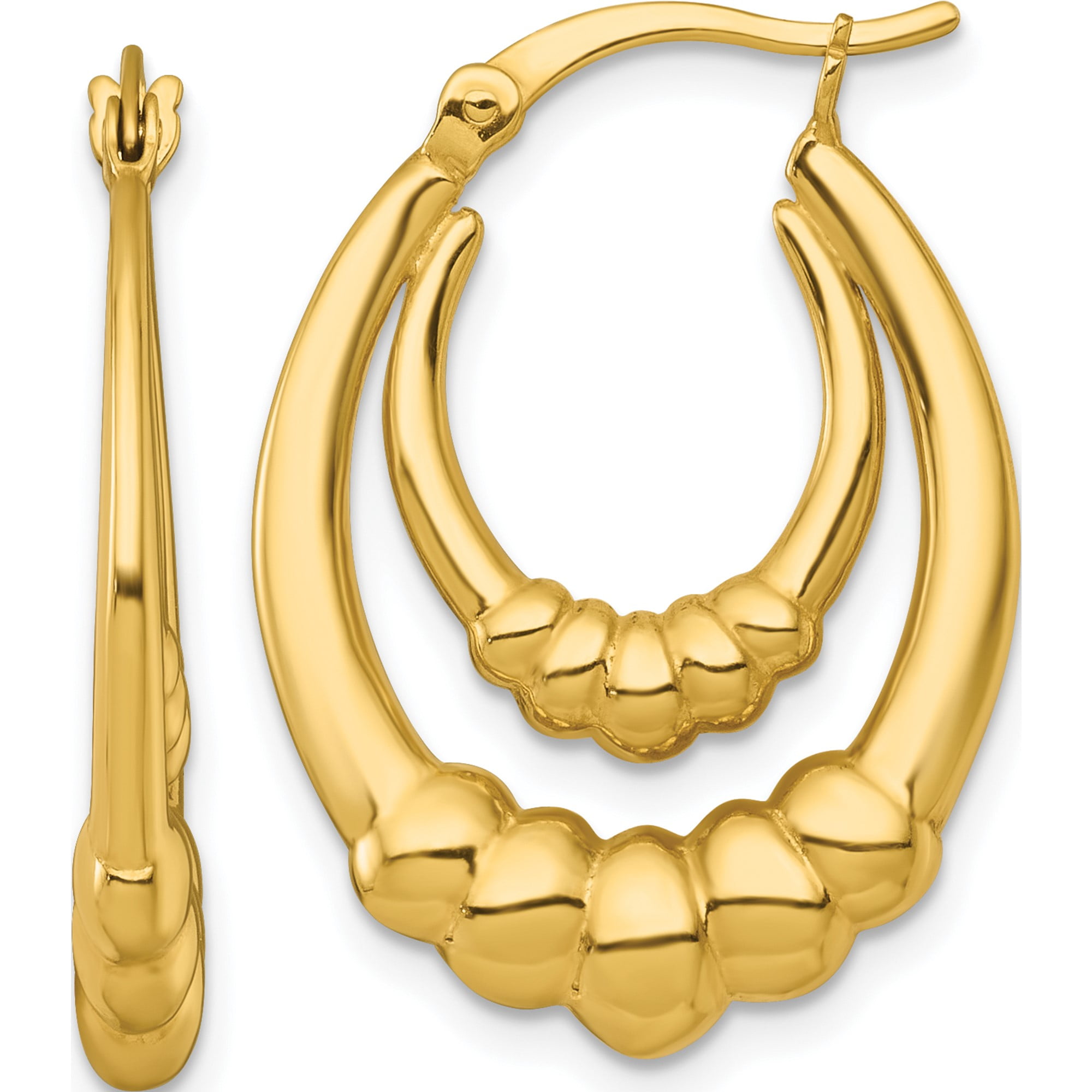 Sterling Silver Handcrafted, Lustrous 27.8 Mm Gold/Silver (Flash ...