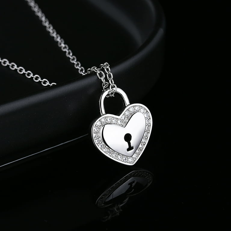 Swarovski lock necklace store
