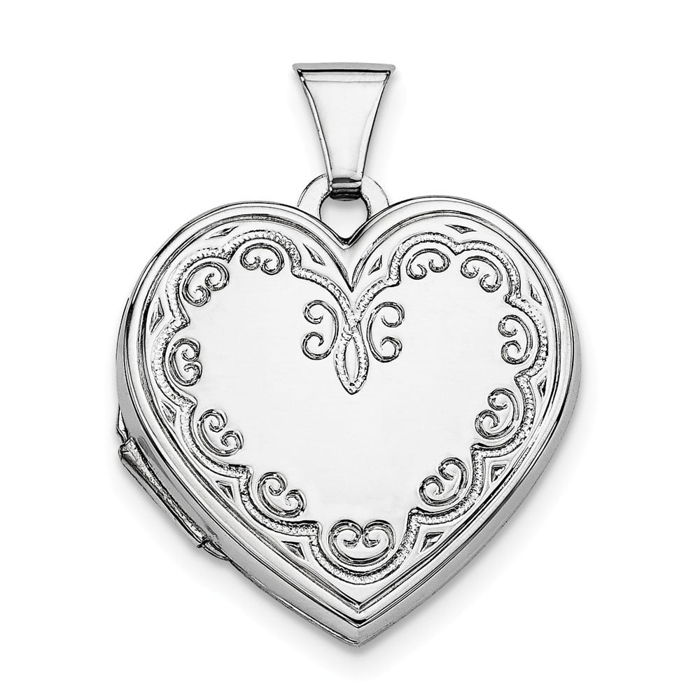Sterling Silver Heart Locket - 2.5 Grams - Measures 27x21.2mm Wide ...