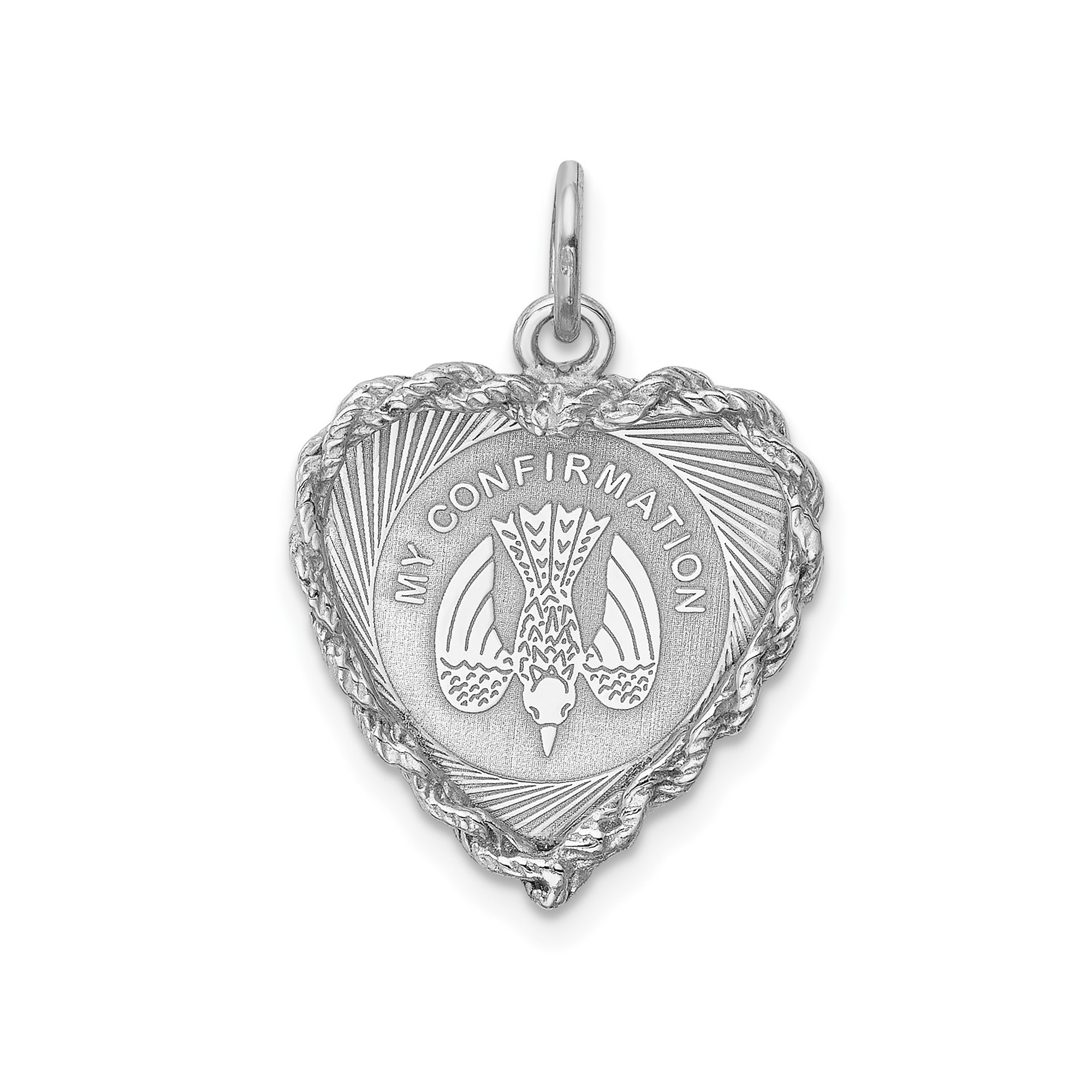 Sterling Silver Heart Pendant Necklace with Dove for Women or Youth, My ...