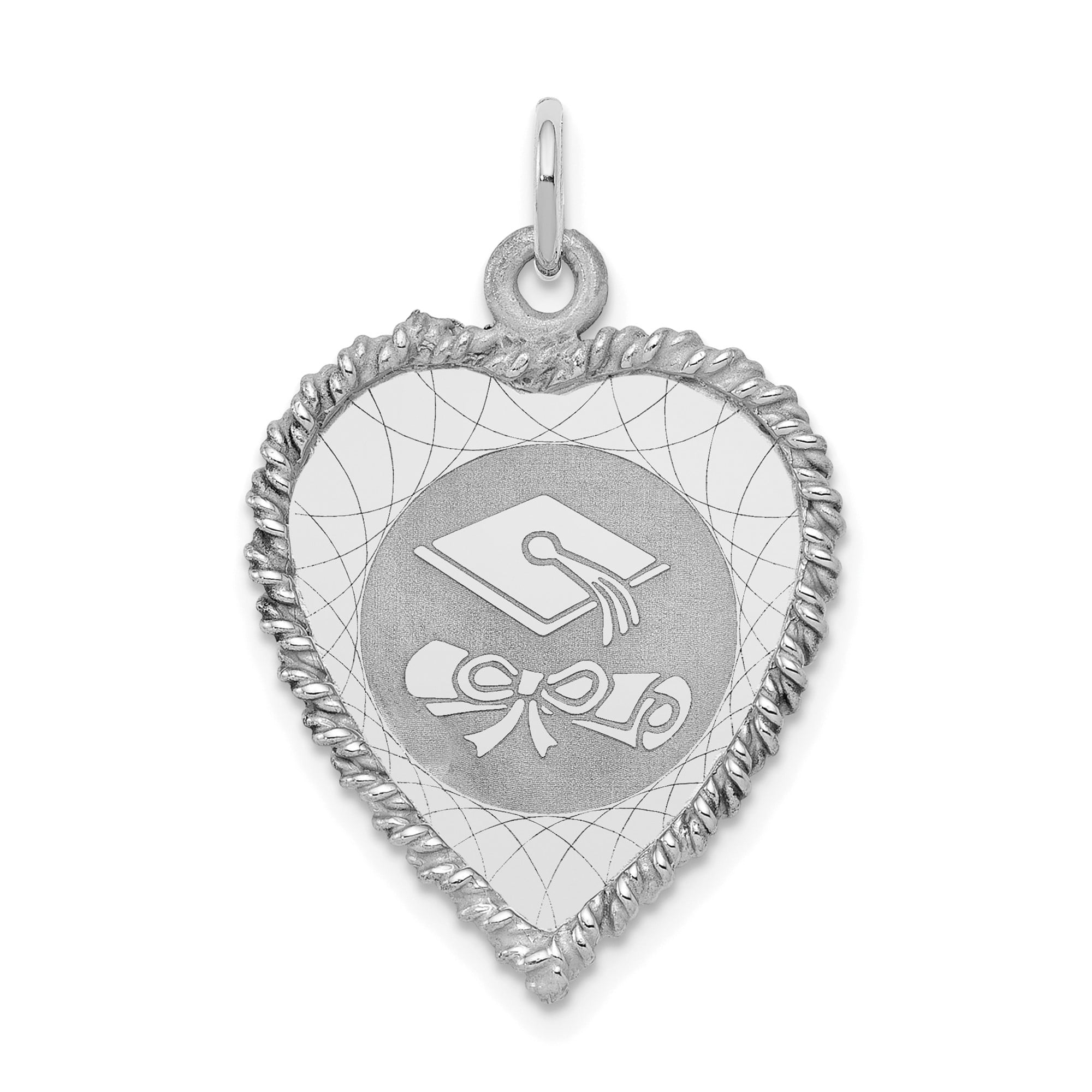 Sterling Silver Heart Pendant Necklace for Women with Graduation Cap ...