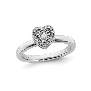 Ladies 14K Yellow Gold Heart Promise Ring - Walmart.com