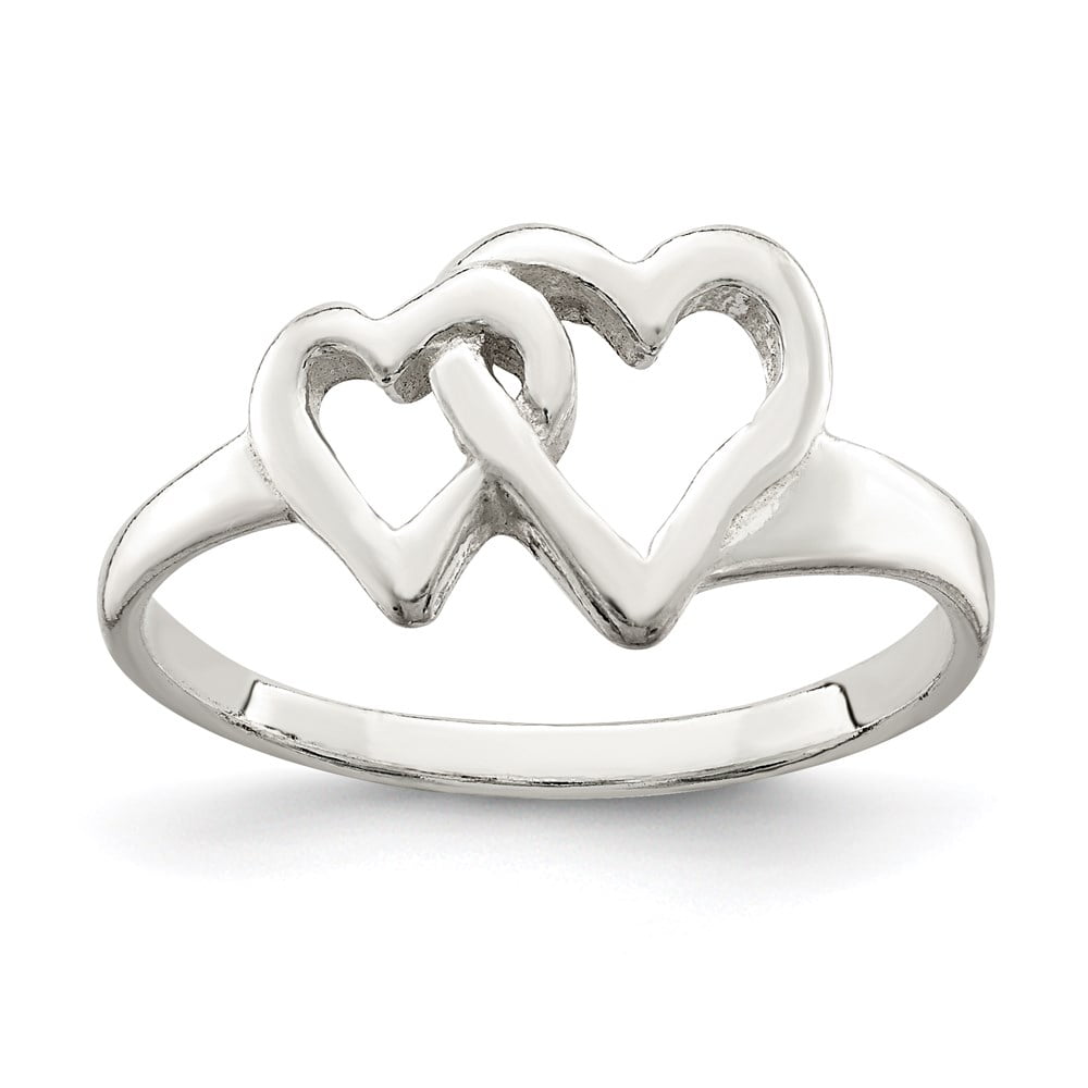 Sterling Silver Heart Ring QQR603-7 - Walmart.com