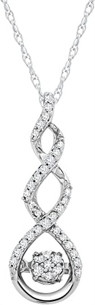 Sterling Silver Infinity Necklace for Women | Dancing Diamond Necklace ...