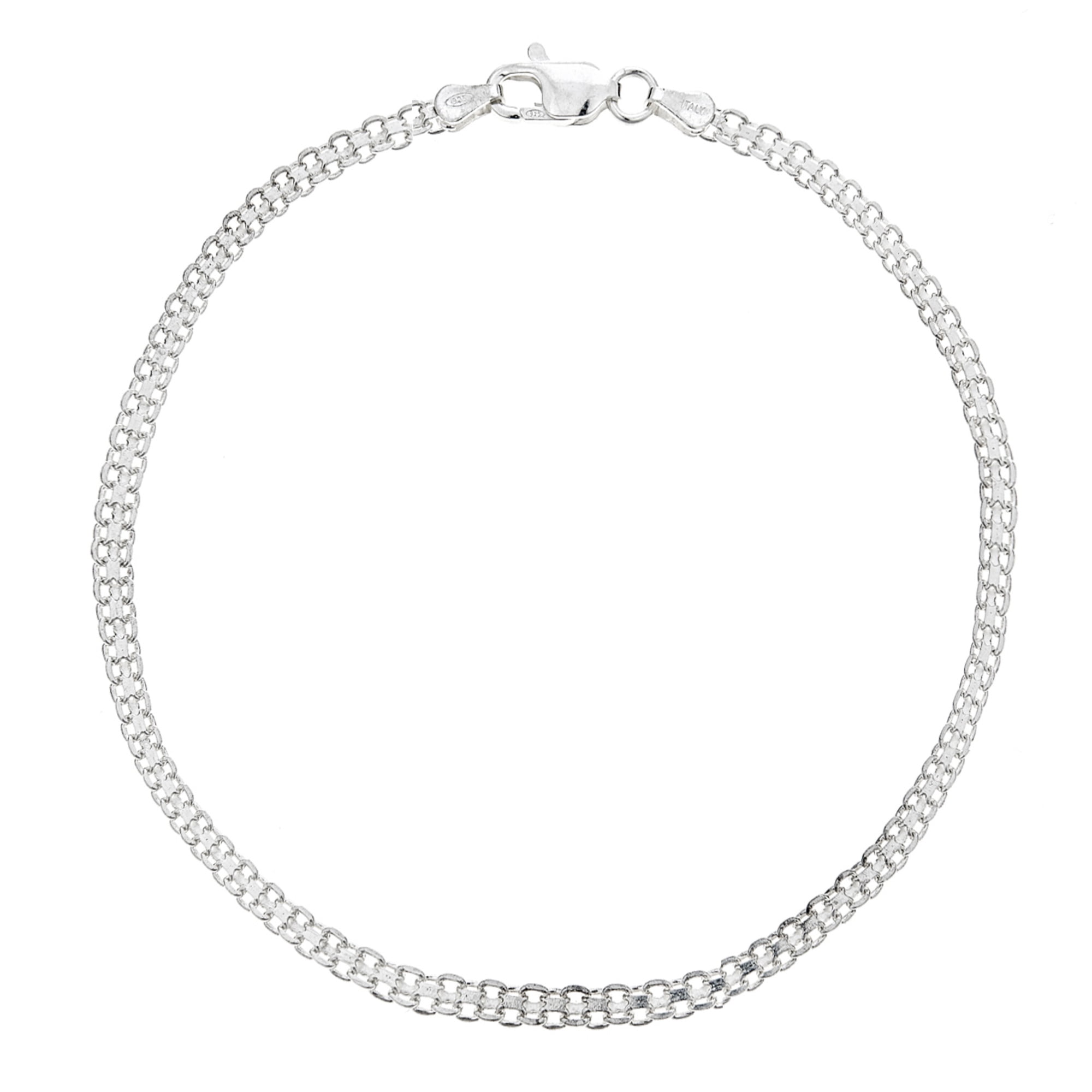 Ritastephens Bizmark Chain Anklet, Sterling Silver, 10 Inches, Bismark ...