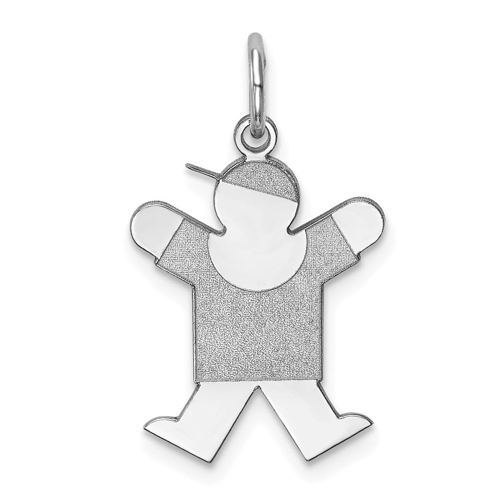 Sterling Silver Joy Kid Charm Pendant - Walmart.com