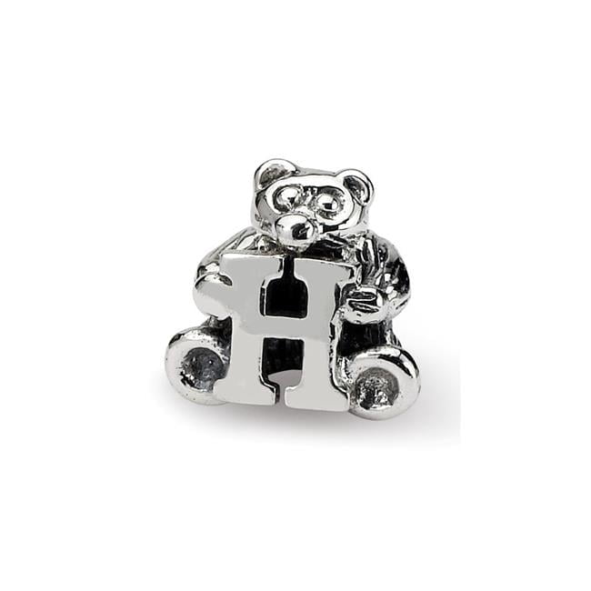 Sterling Silver Kids Letter H Bead - Walmart.com