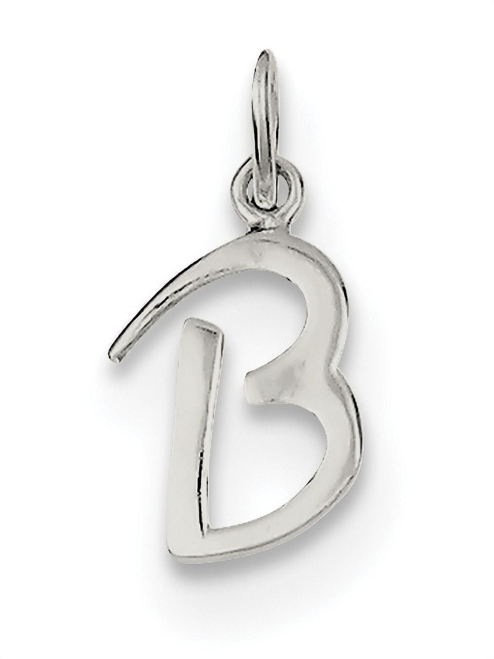 Sterling Silver Letter B Initial Charm (13 X 7) Made In India qc6511b ...