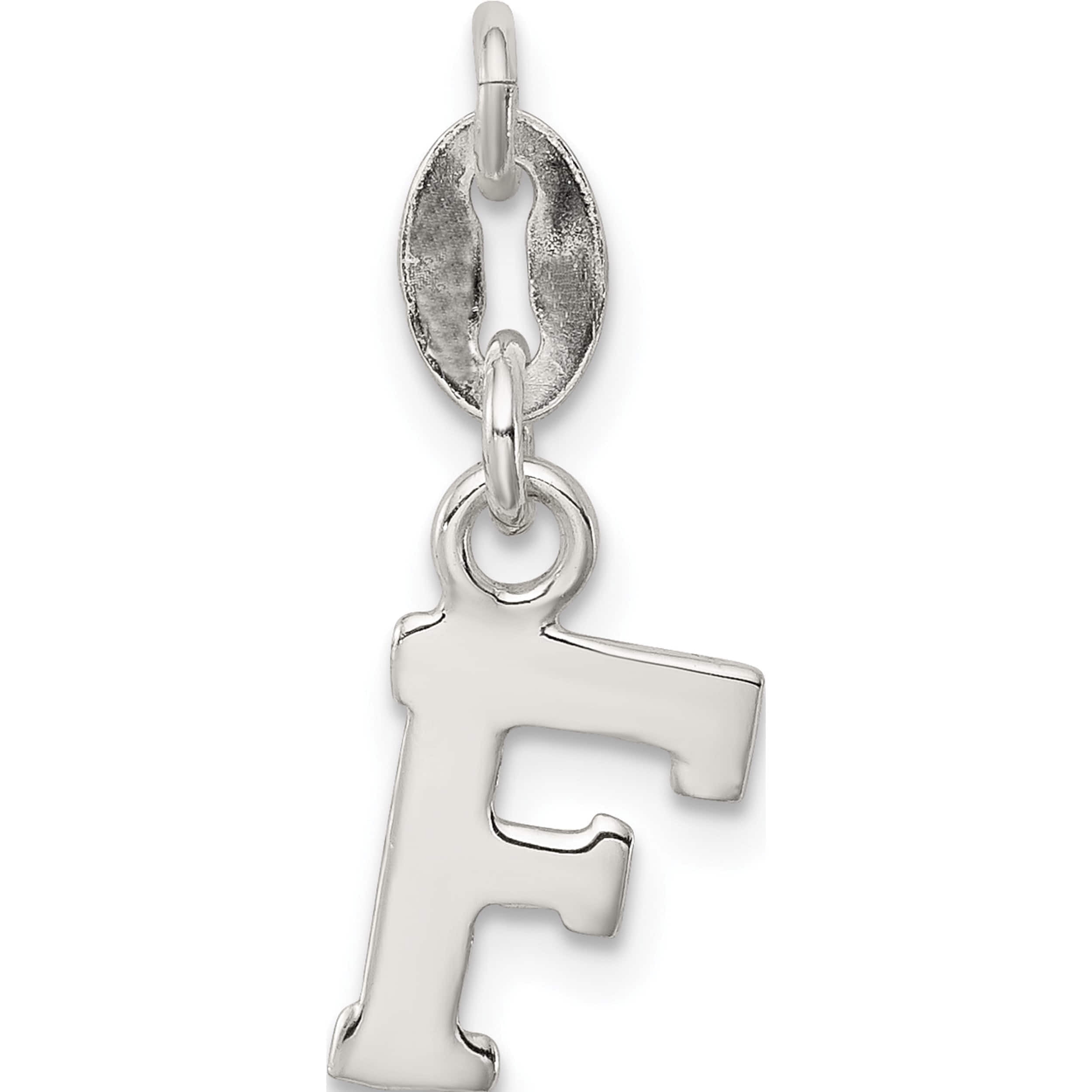 Sterling Silver Letter F Initial Charm (16 X 7) Made In India qc6513f ...