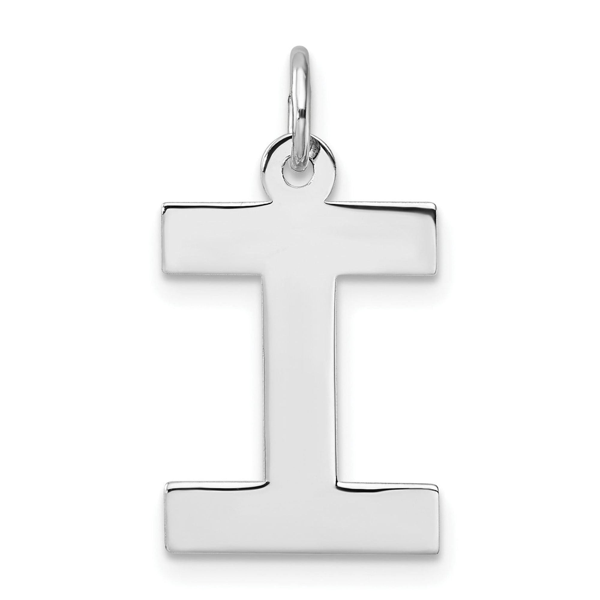 Sterling Silver Letter I Pendant Charm for Necklace or Bracelet ...