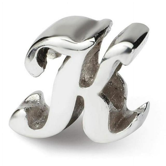 Sterling Silver Letter K Script Bead - Walmart.com