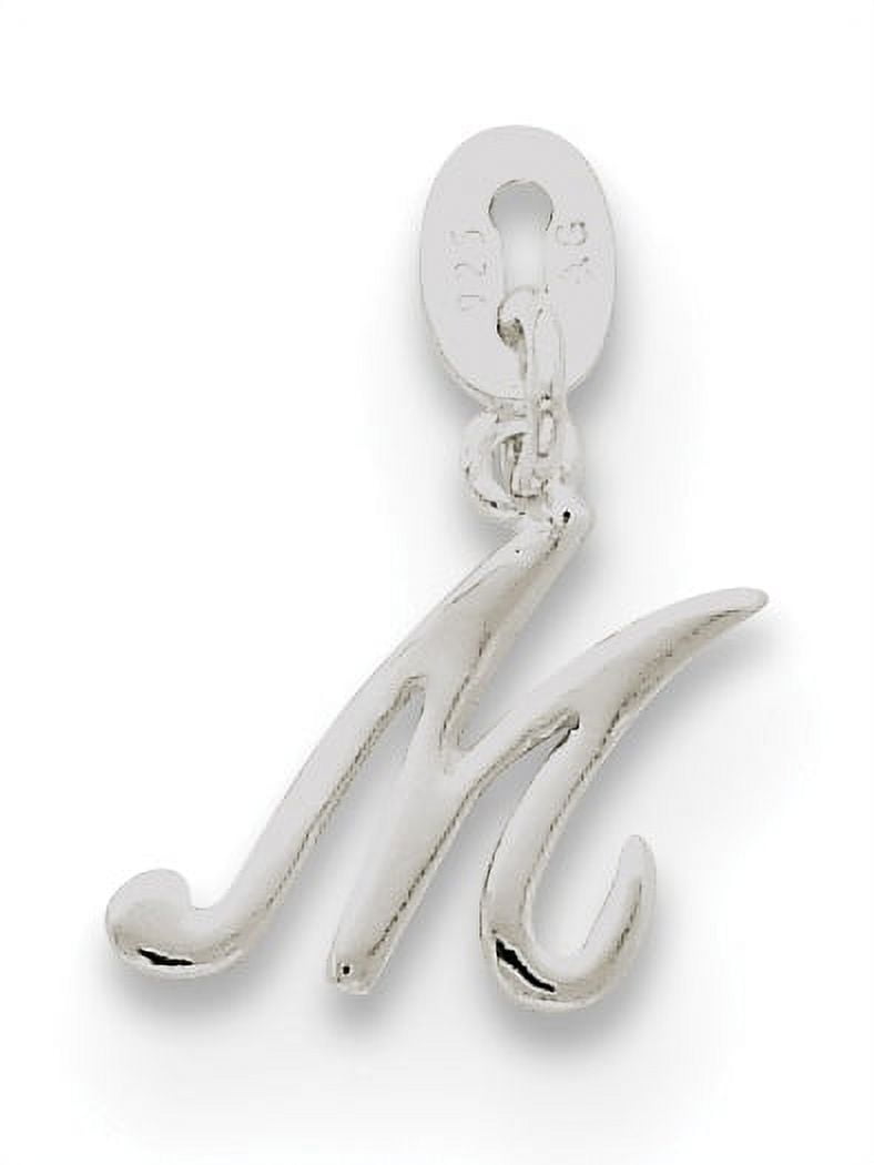 Sterling Silver Letter M Initial Charm Made In India qc6510m - Walmart.com