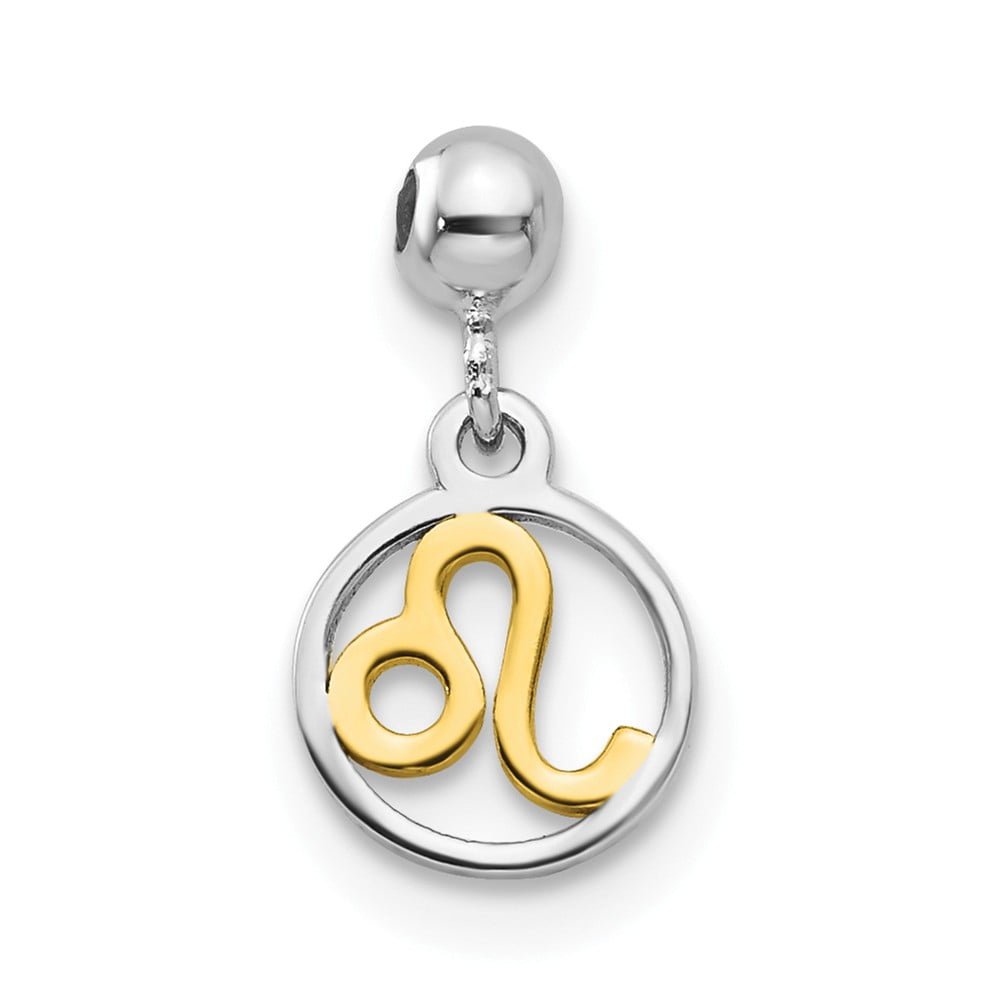 Sterling Silver Mio Memento Gold-tone Dangle Leo Charm Pendant ...