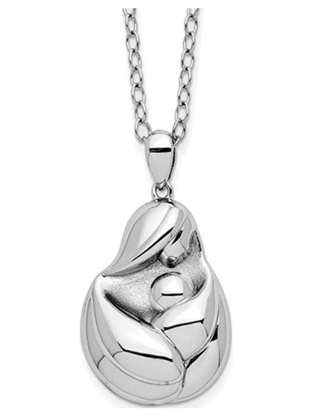 Sterling Silver Mother and Baby - Mine To Keep - Pendant Necklace with ...