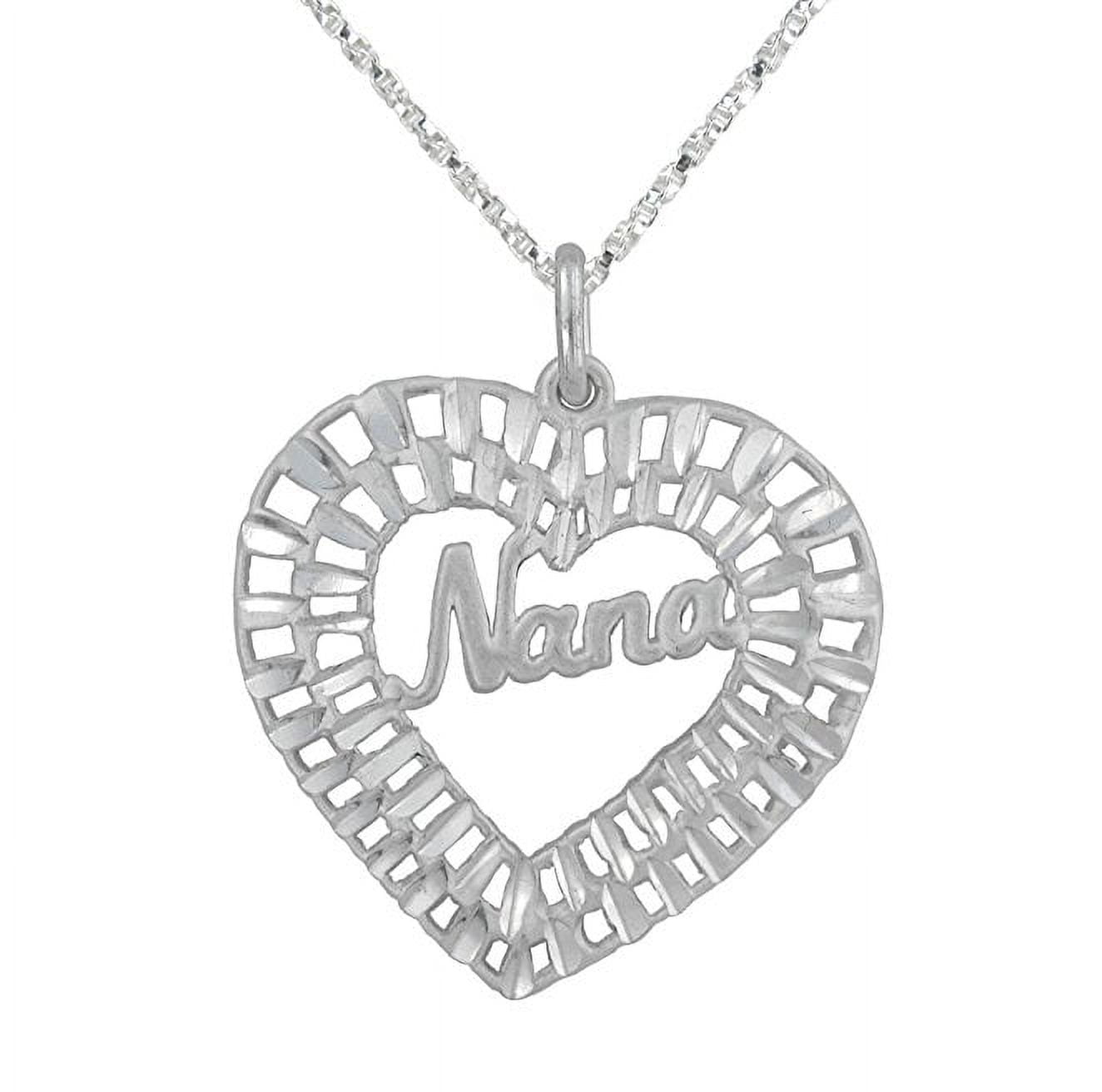 Sterling Silver "Nana" Heart Necklace - Walmart.com