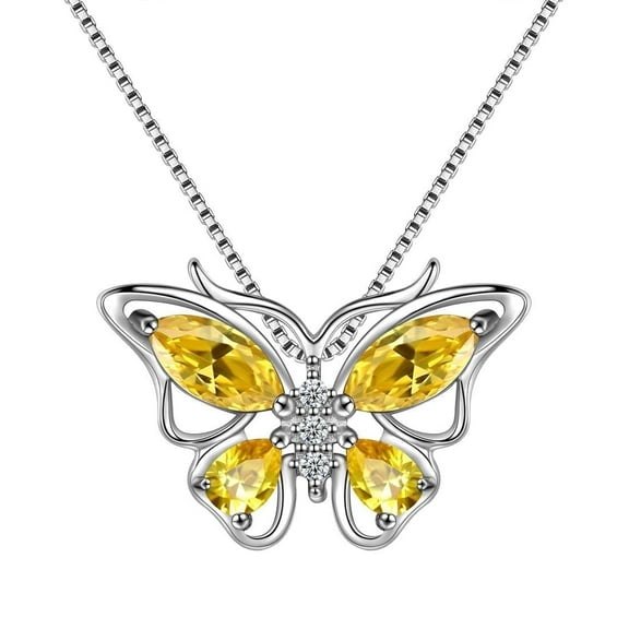 Fasjewly S925 Sterling Silver Birthstone Necklace for Women,Pearl Bow ...