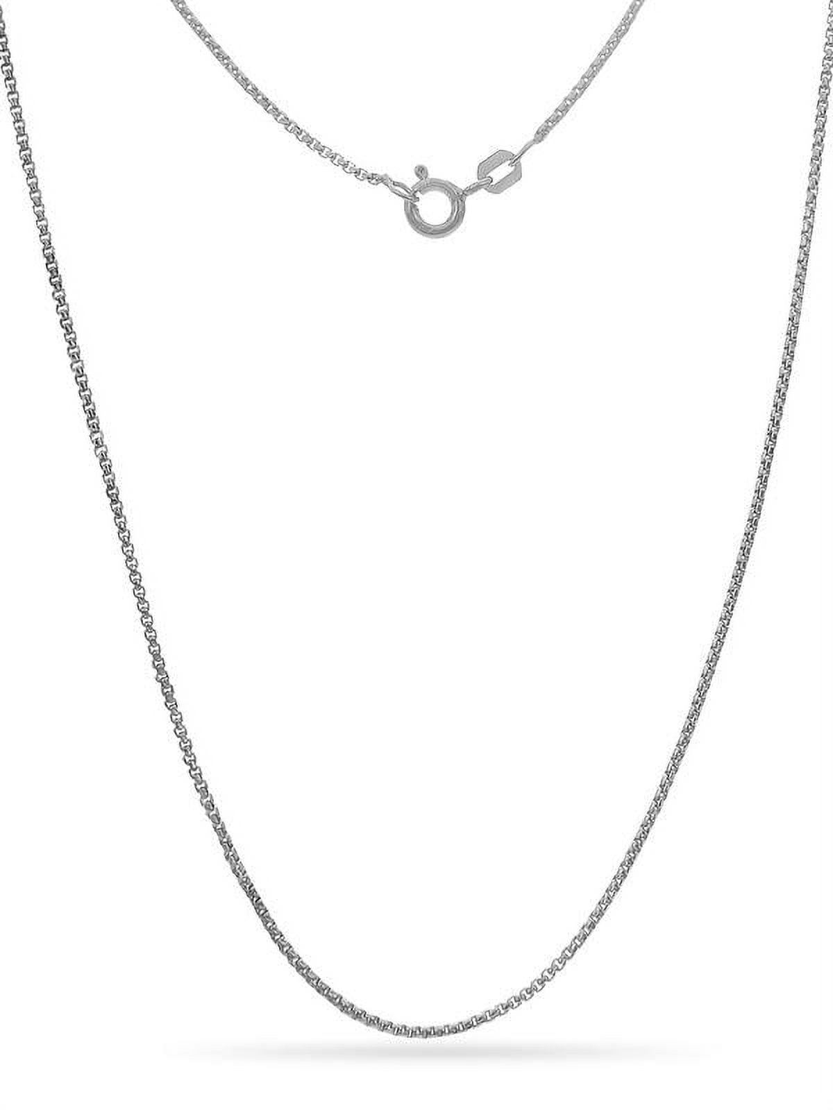Sterling Silver Open Box Link Chain Necklace 24 Inch - Walmart.com