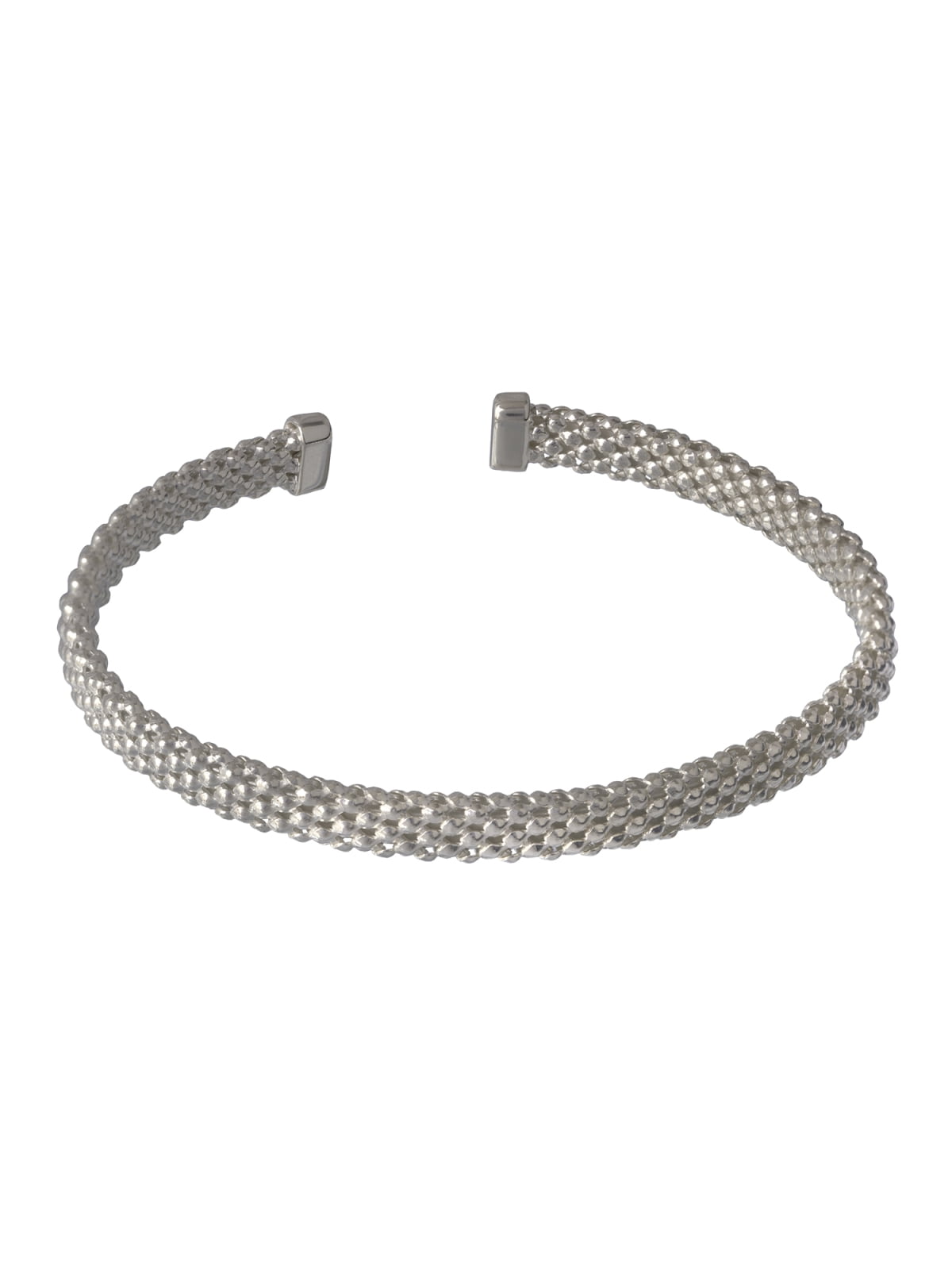 Sterling Silver Open Mesh Bangle Bracelet - Walmart.com