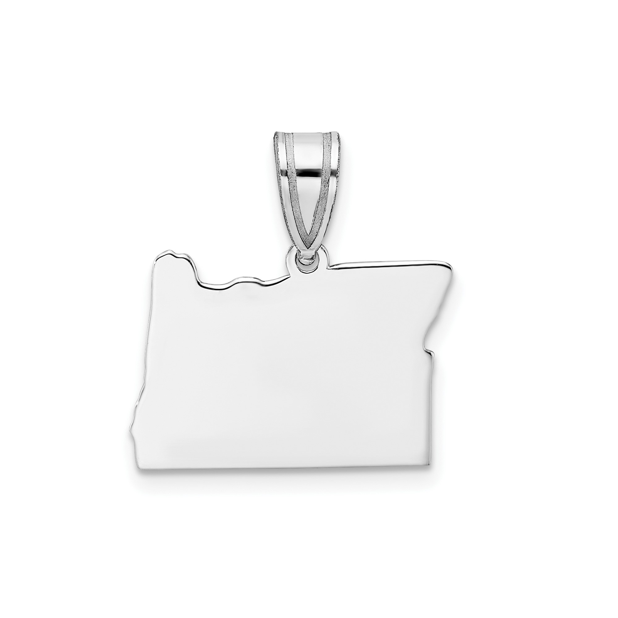 Sterling Silver Oregon State Pendant Necklace for Women or Unisex with ...