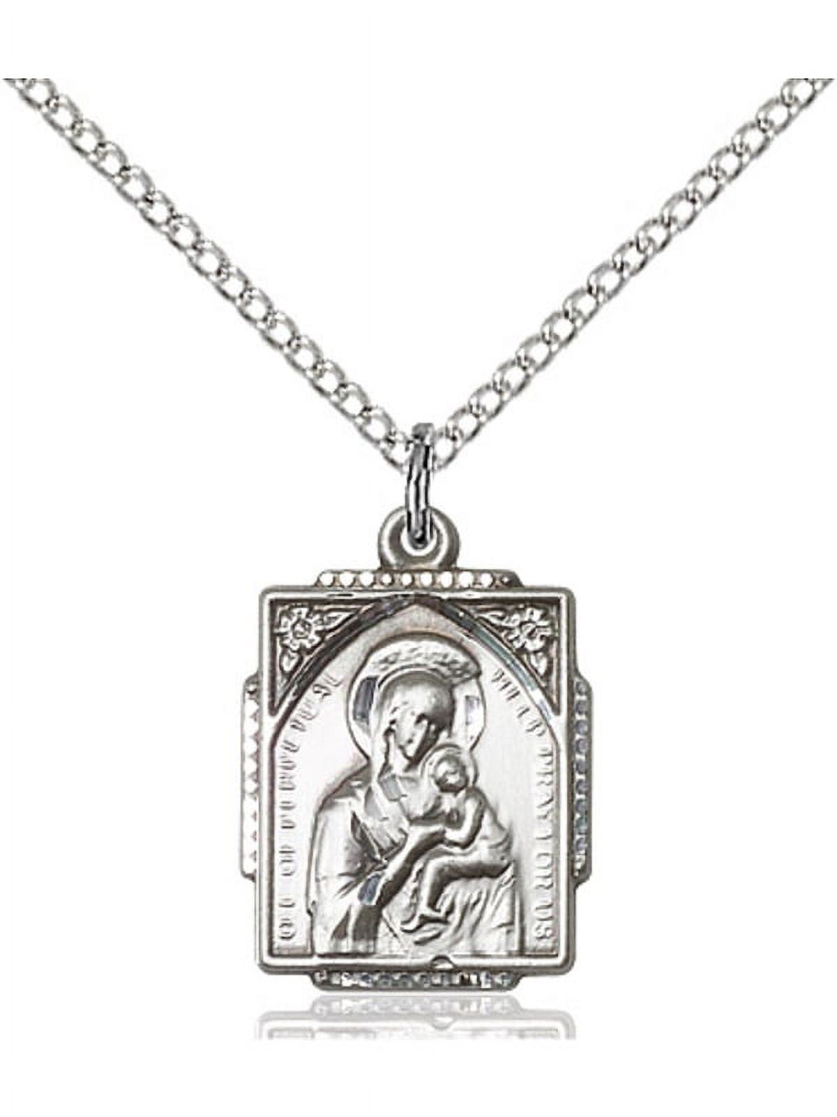 Sterling Silver Our Lady of Perpetual Help Pendant 5/8 x 1/2 inches ...