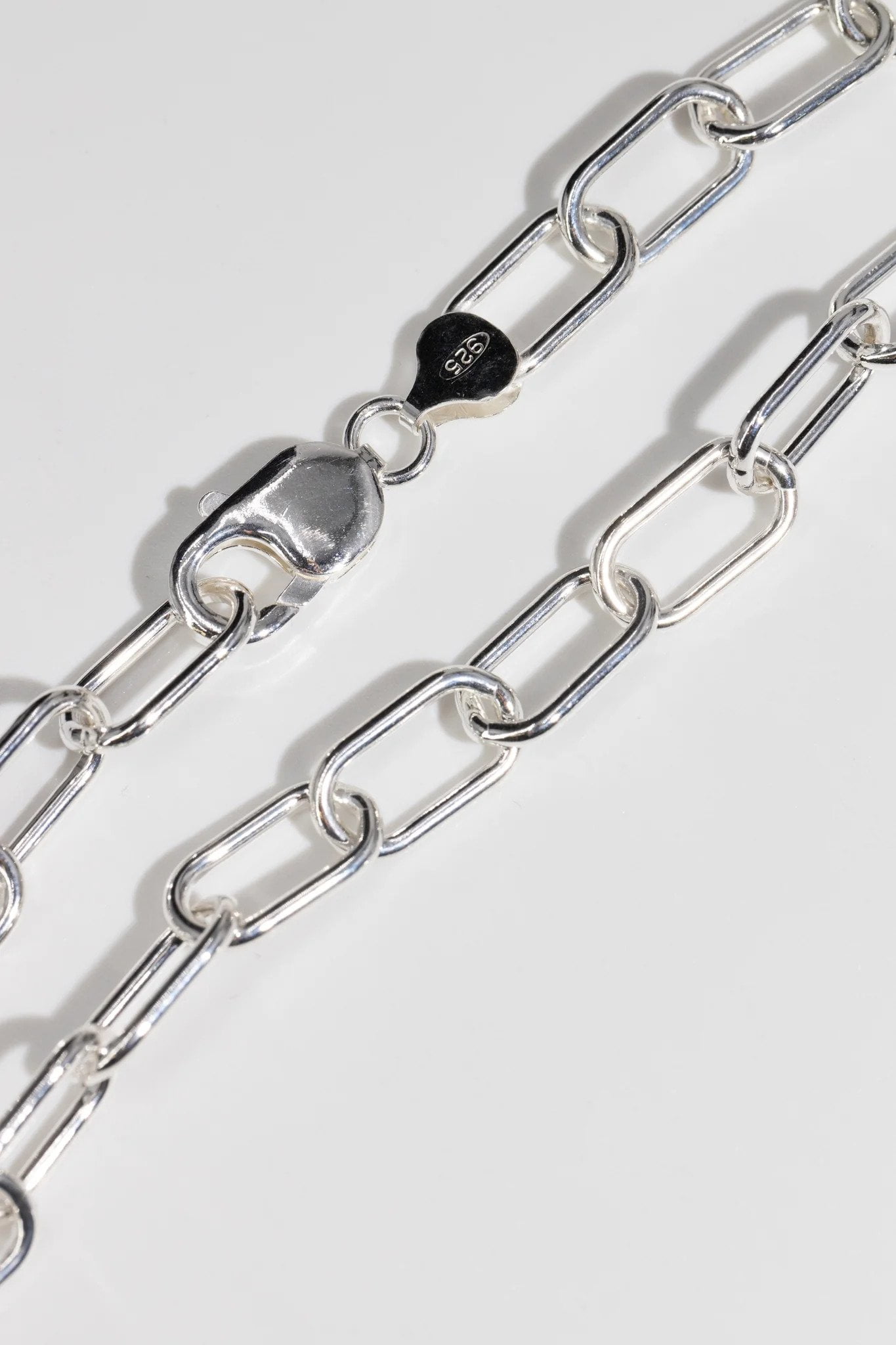 Sterling Silver Paperclip Rolo Link Chain 9mm Solid 925 Italy Necklace ...