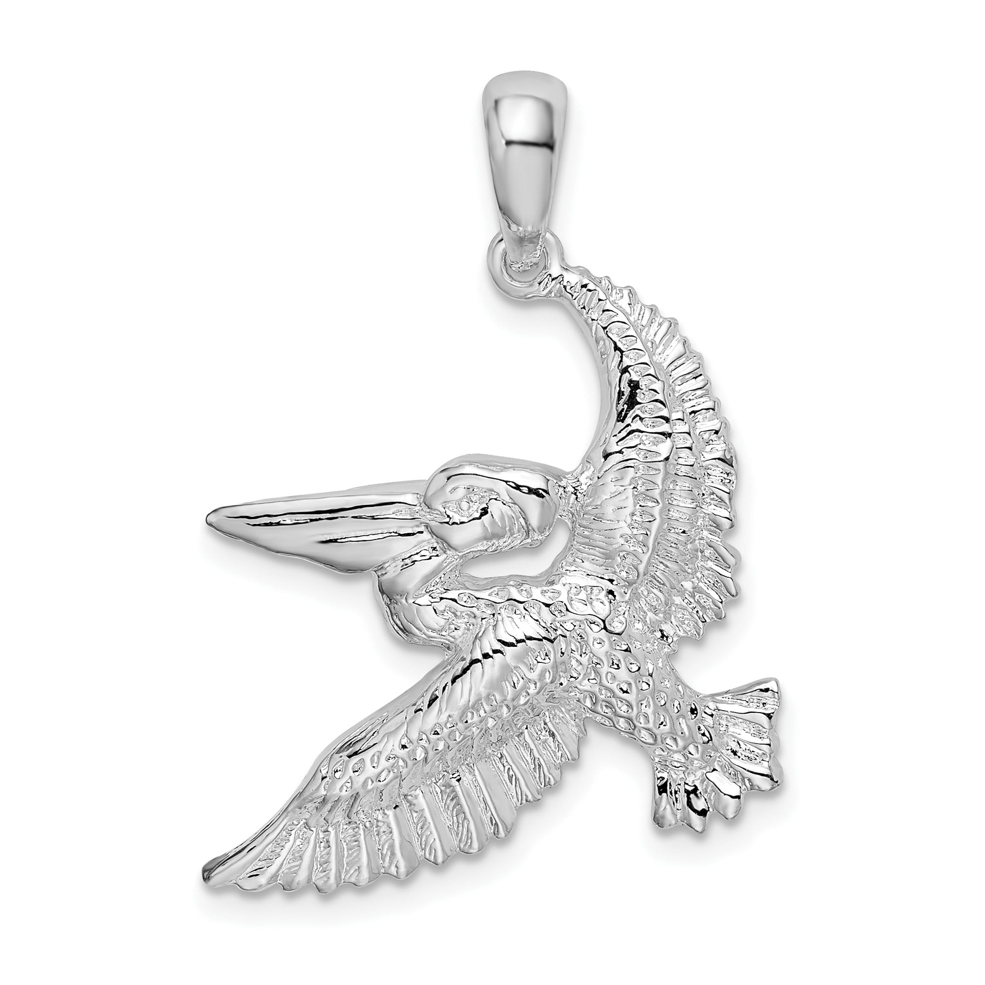 Sterling Silver Pelican Pendant Necklace for Men and Women, Nature ...