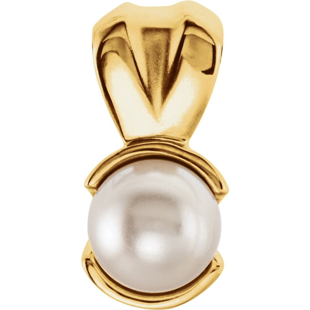 Sterling Silver Pendant With Hidden Bail for 7mm Pearl Fine Jewelry for ...