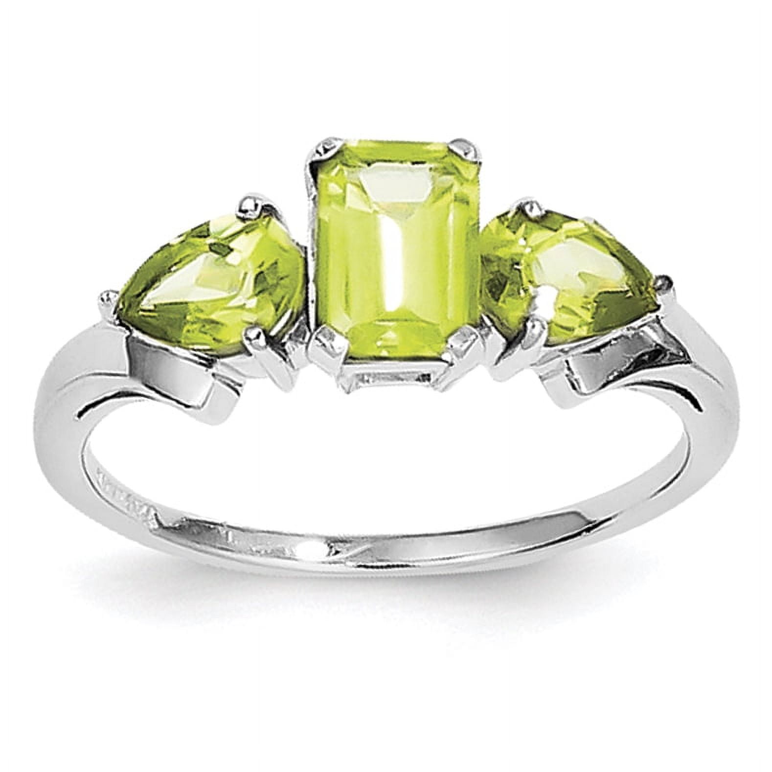 Sterling Silver Peridot Ring. Gem Wt- 6.81ct - Walmart.com