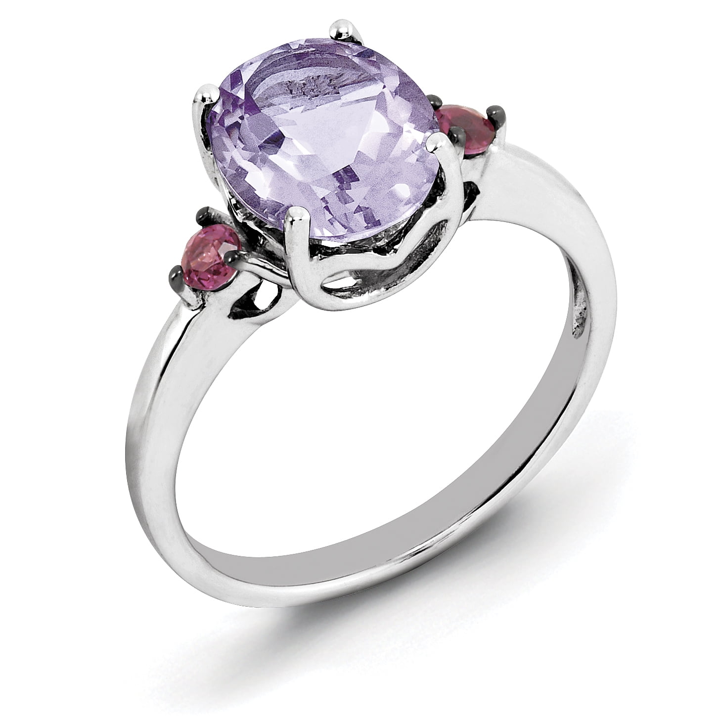 Sterling Silver Pink Amethyst & Rhodolite Garnet Ring. Gem Wt- 2.15ct ...