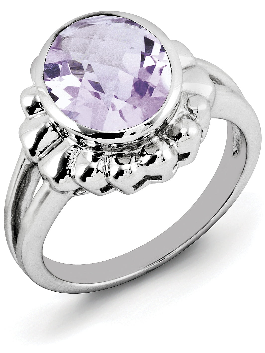 Sterling Silver Pink Quartz Ring. Gem Wt- 3.4ct - Walmart.com