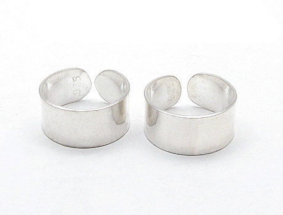 Sterling Silver Plain High Polish Huggie Ear Cuff Pair Earrings ...