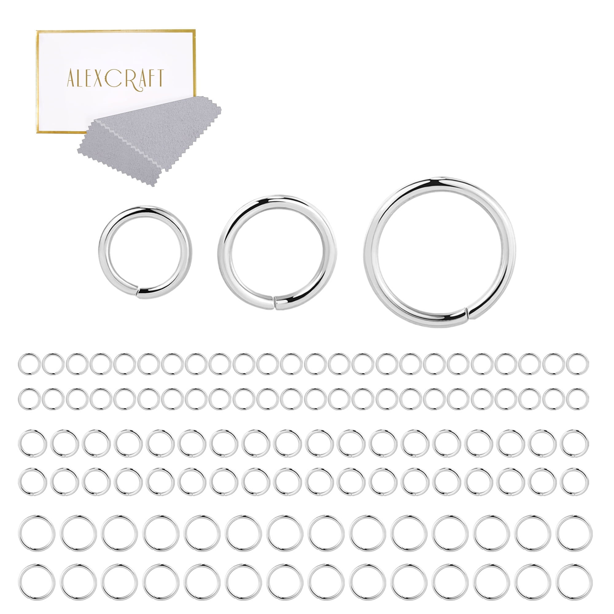Sterling Silver Plated Jump Rings for Jewelry Making 4mm 5mm 6mm 925 Sterling Silver Open Jump ...