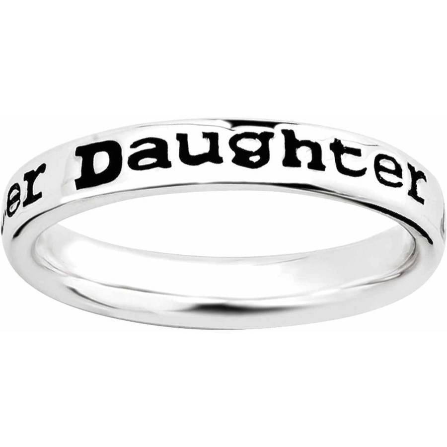 Sterling Silver Polished Enameled Daughter Ring - Walmart.com