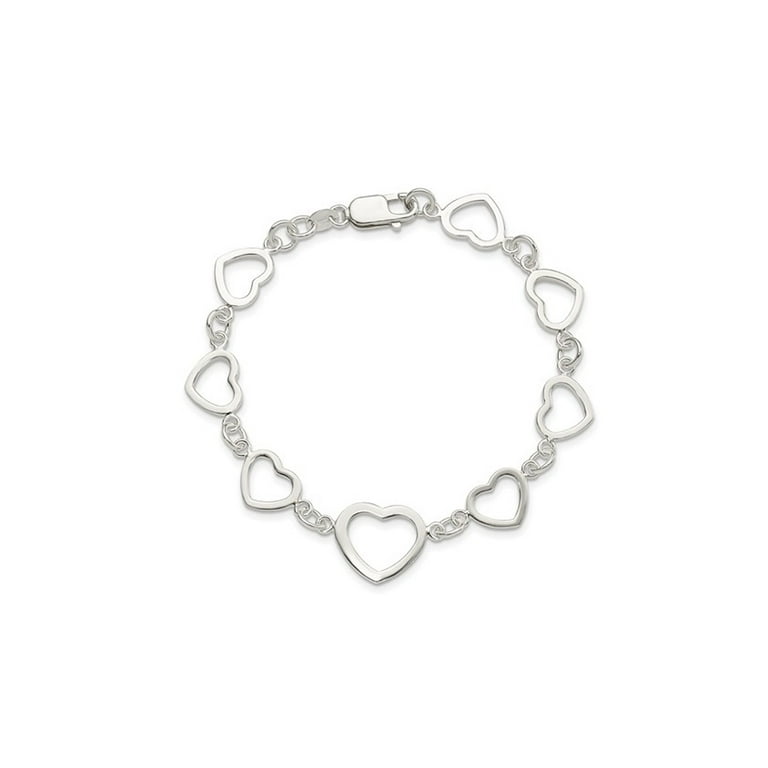 price comparison Sterling heart link bracelet