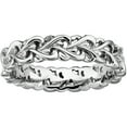 Sterling Silver Polished Intertwined Heart Ring - Walmart.com
