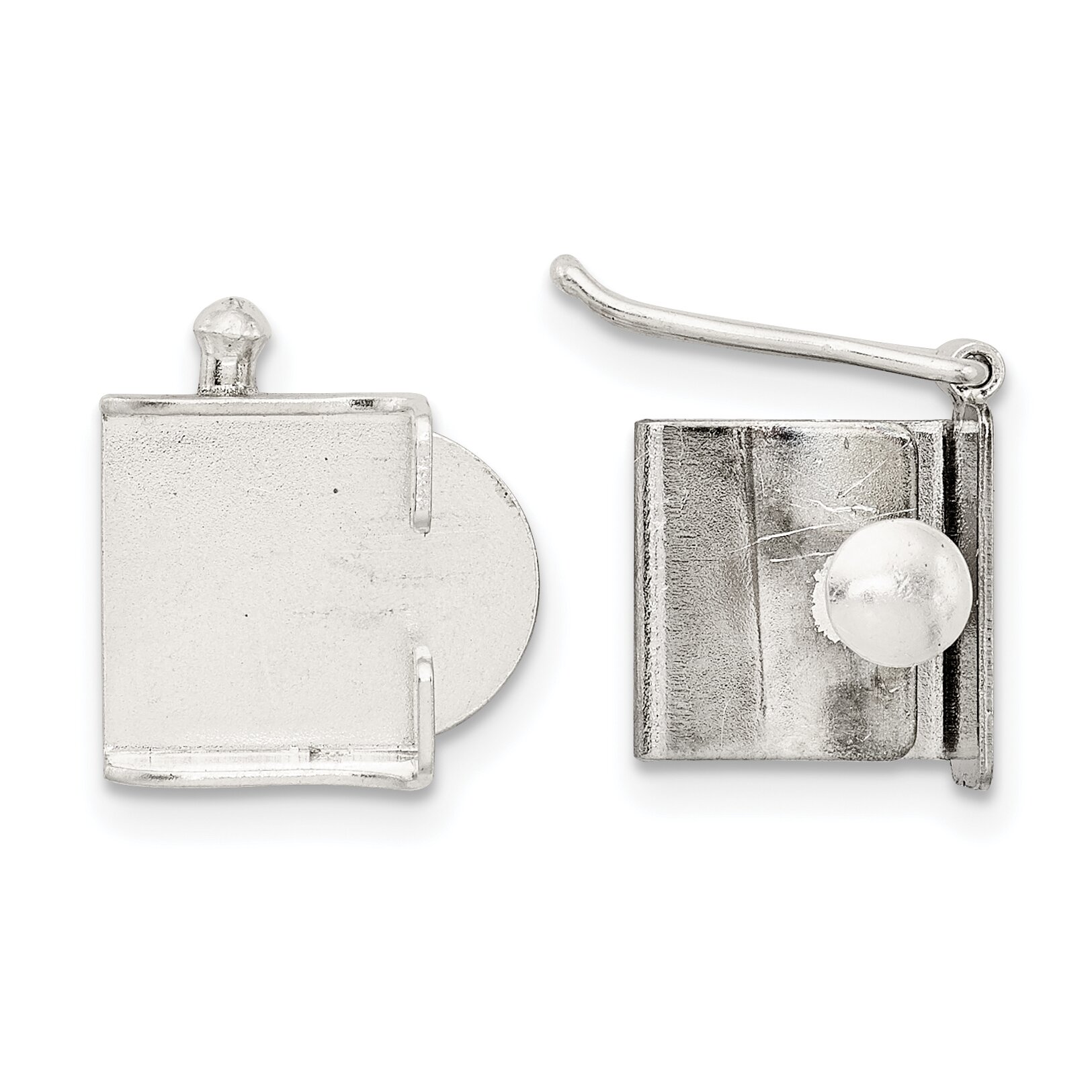 Sterling Silver Push Button Box Clasp (7.10Mm To 13.00Mm) - Walmart.com