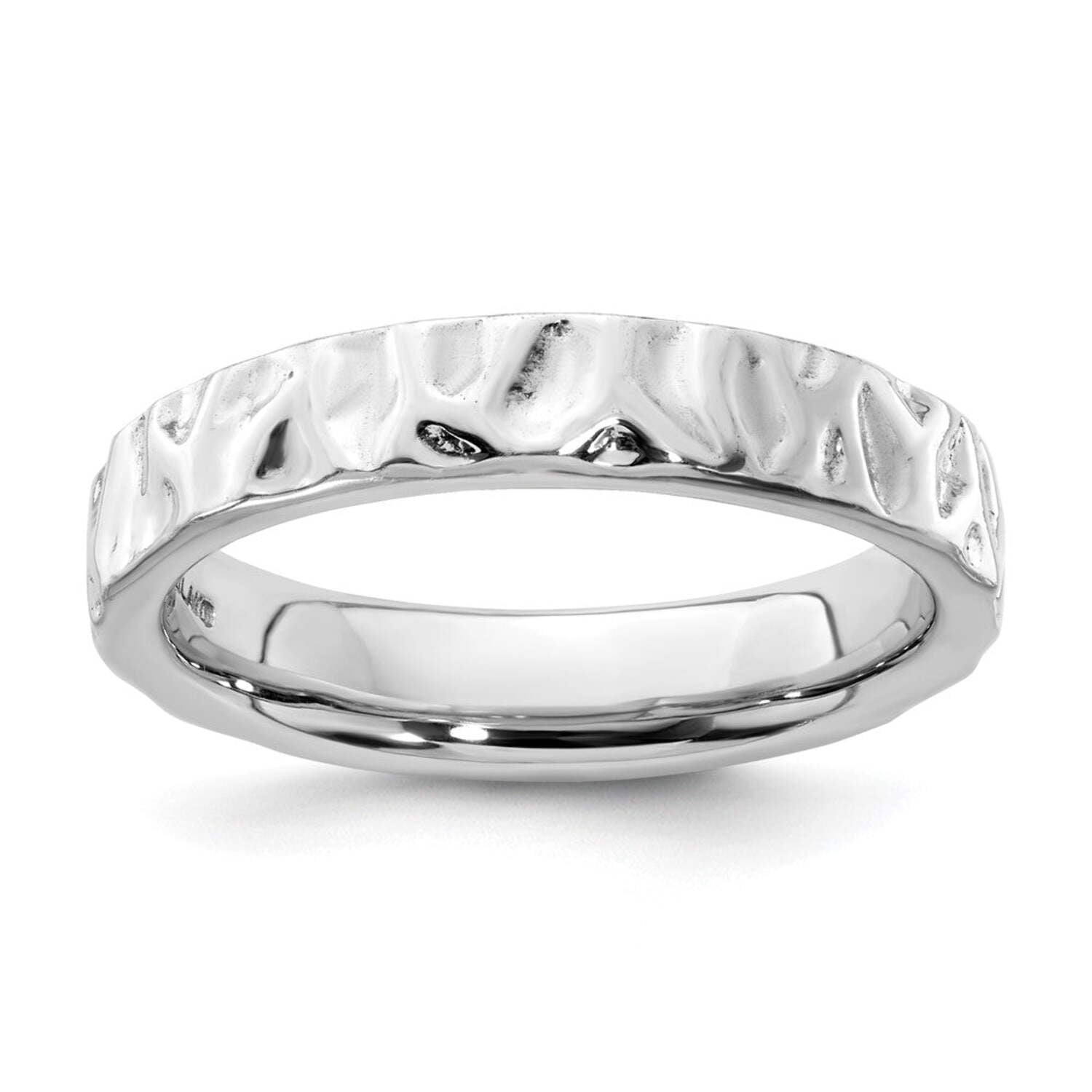 Sterling Silver Rhodium Ring - Walmart.com